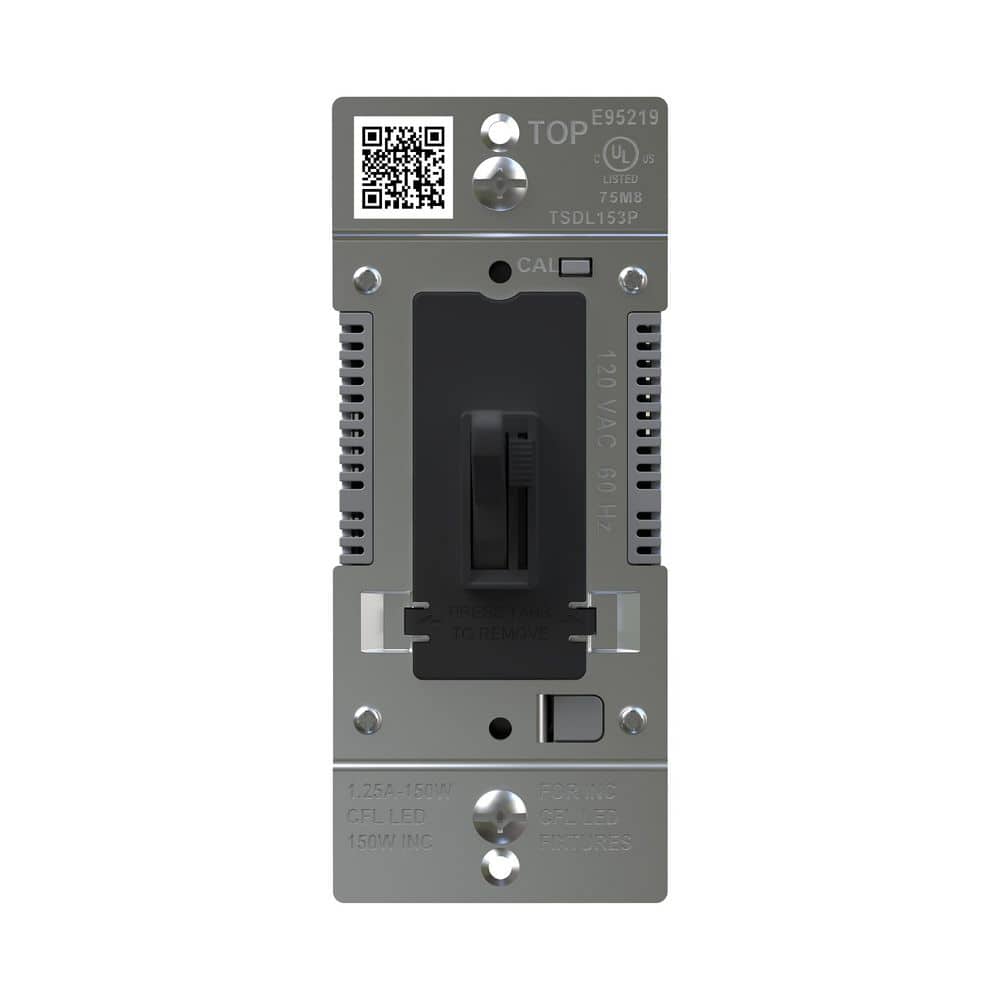Legrand Toggle Slide 150W Advanced LED Dimmer, Single-Pole/3-Way, Black ...