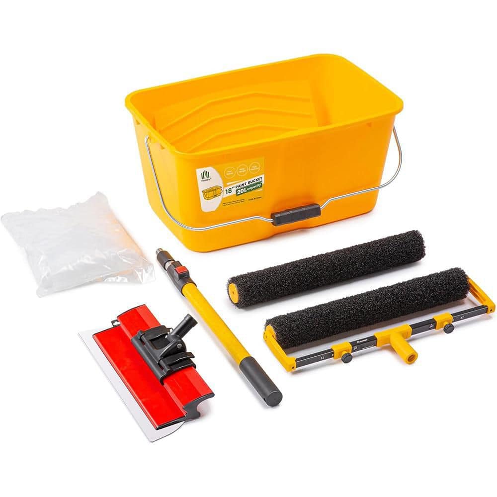 KIWDZFU 18 in. Drywall Compound Roller with Skimming Blade and Paint ...
