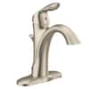 MOEN Eva Single-Handle Single Hole High-Arc Bathroom Faucet in Brushed ...