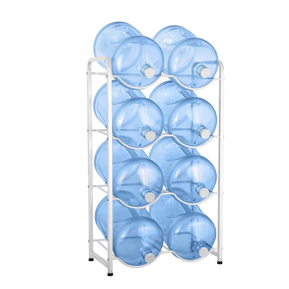 Brio Double-Column Water Bottle Stands (White) (8-Bottle) STM8BTWHT ...