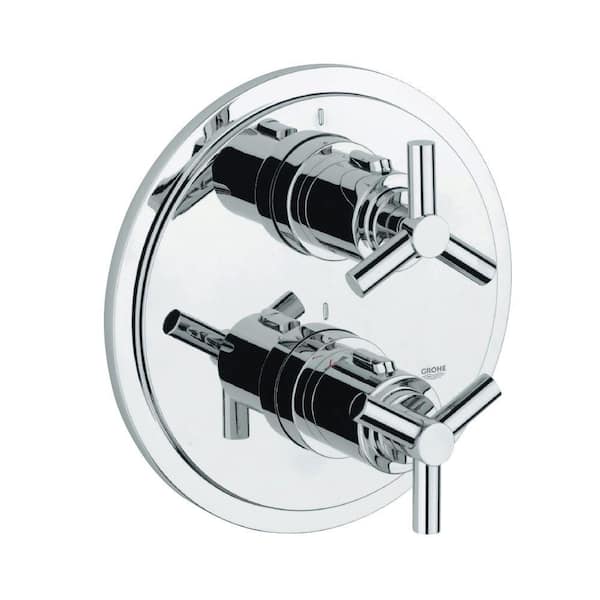 GROHE Atrio Plastic Trio Trim in Chrome 19 167 000 - The Home Depot