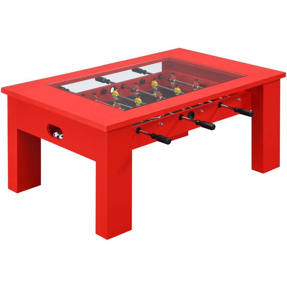 Hanover Foosball Coffee Table in Red HGFB02-RED - The Home Depot