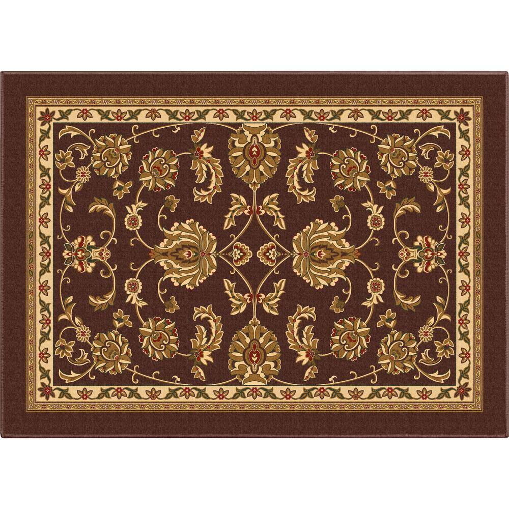 Well Woven Black Brown 3 ft. 3 in. x 4 ft. 7 in. Kings Court Tabriz ...