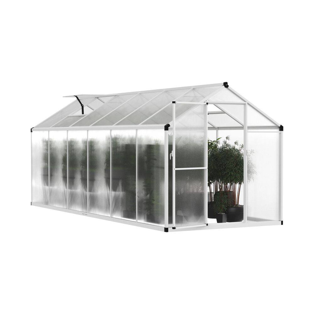 VEIKOUS 6 ft. W x 12 ft. D Polycarbonate Walk-in Greenhouse for ...