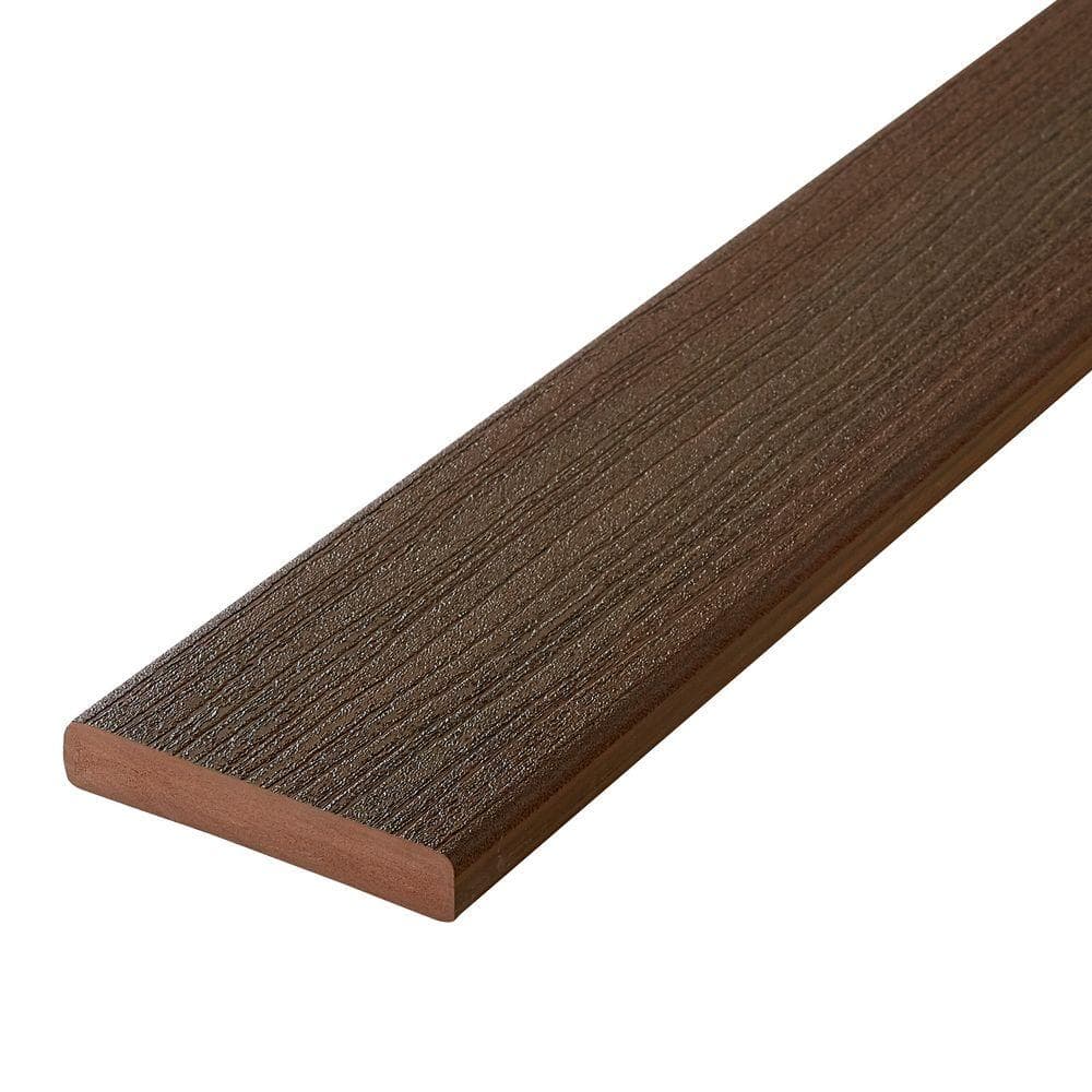 Fiberon Paramount 1 in. x 5-4/9 in. x 20 ft. Brownstone Square Edge ...