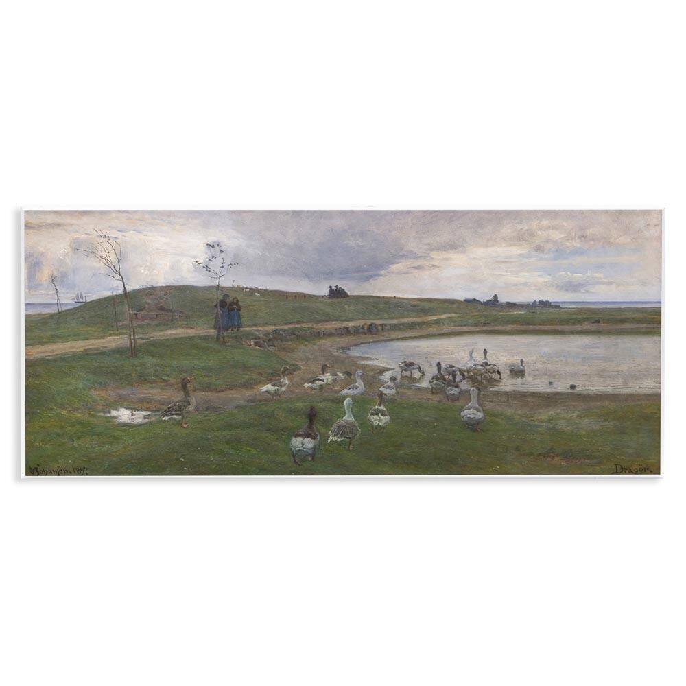 Stupell Industries Ducks Wading in Pond by June Erica Vess Unframed ...