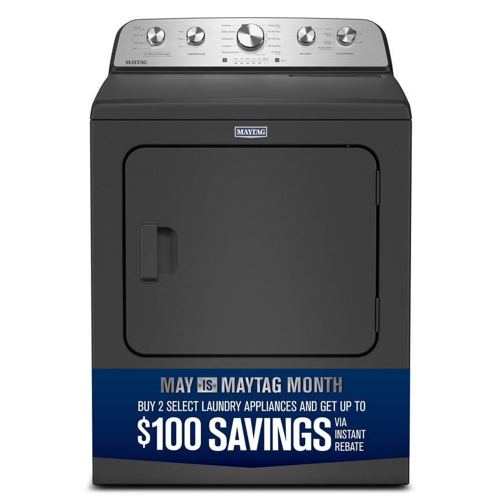 Maytag 7.0 cu. ft. vented Top Load Electric Dryer in Volcano Black with ...