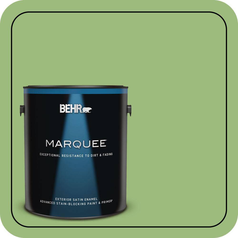 BEHR MARQUEE 1 gal. #P380-5 Gleeful Satin Enamel Exterior Paint ...