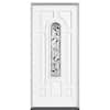 Masonite 36 in. x 80 in. Pergola Center Arch Right-Hand Inswing Primed ...
