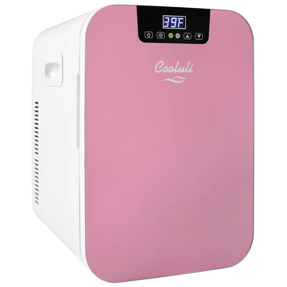 COOLULI Concord 0.7 cu. ft. Retro Mini Fridge in Pink without Freezer ...
