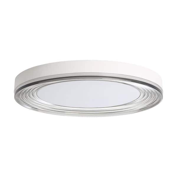 Golden Lighting Ondulada 19.75 in. 49-Watt Modern Sand White Integrated ...