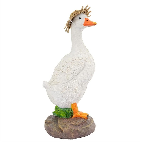 12" Real Farm Duck Statues, Funny Duck Fence Decoration, Resin Duck ...