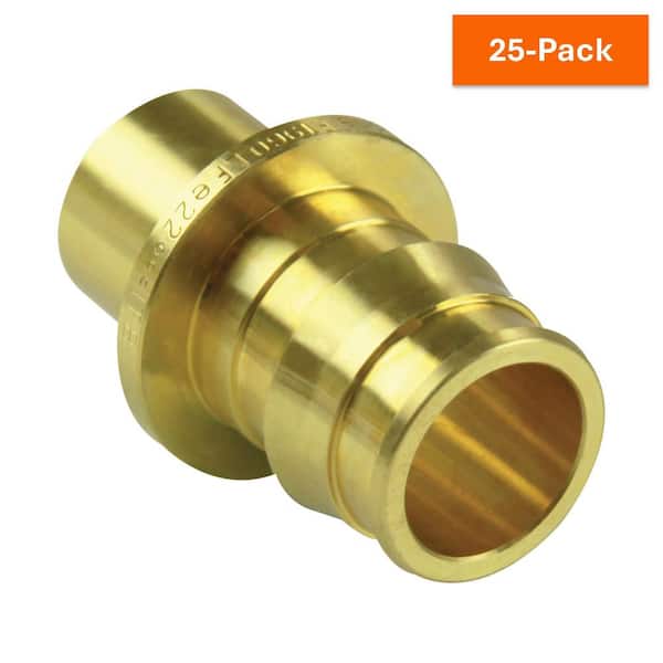 Uponor ProPEX 1 in. PEX-A Expansion Barb x 1 in. Lead-Free Brass Copper ...