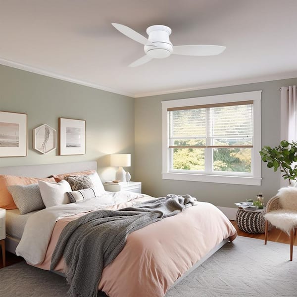 MINKA-AIRE Concept II 44in. Indoor White Ceiling Fan with Integrated ...