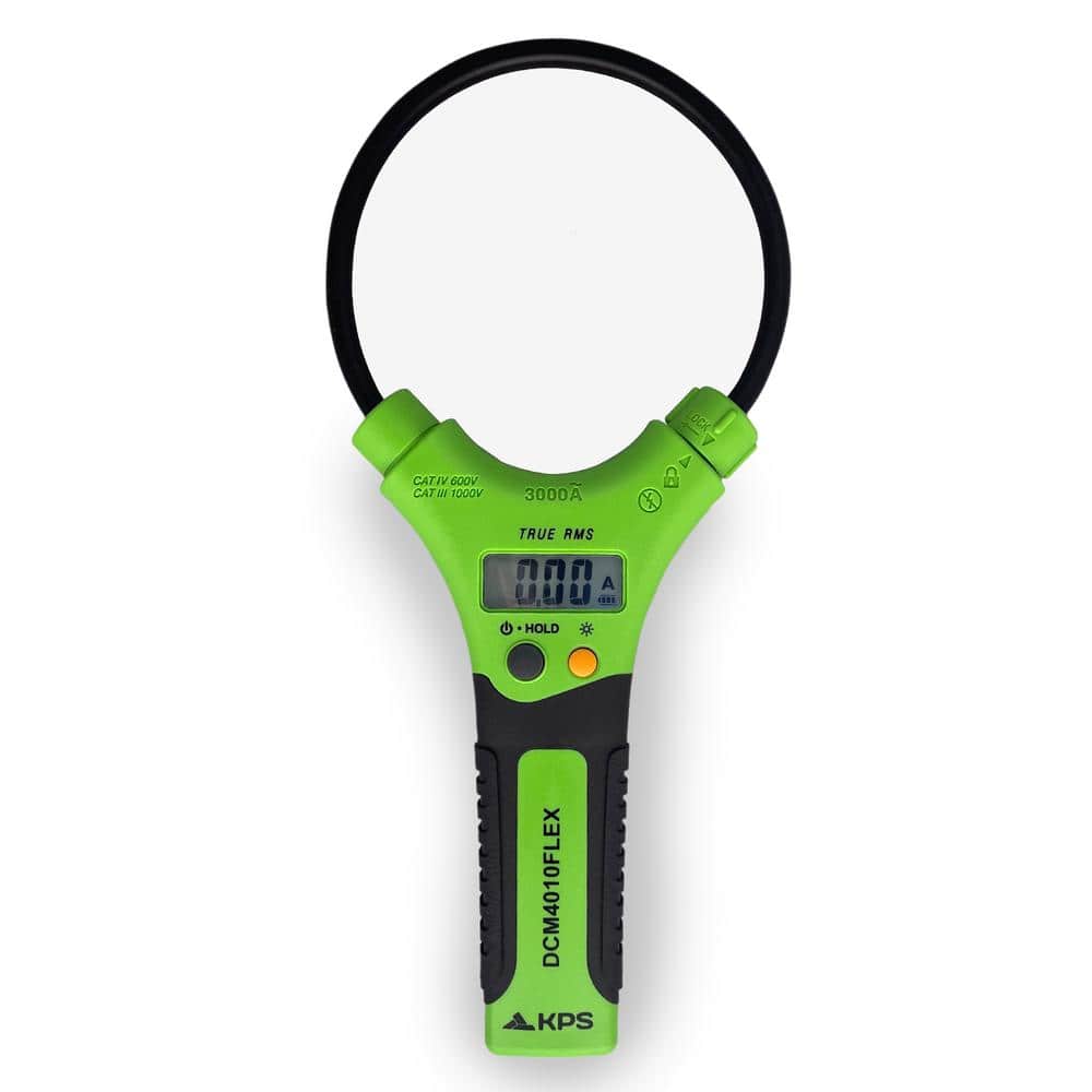 KPS Flexible Digital Clamp Meter 30/300/3000 Amp AC TrueRMS 10 in. Coil ...