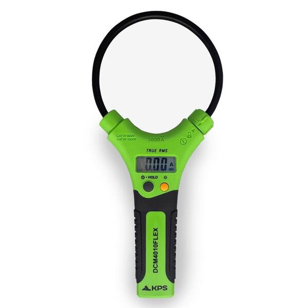 KPS Flexible Digital Clamp Meter 30/300/3000 Amp AC TrueRMS 10 in. Coil ...