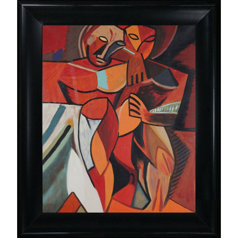 LA PASTICHE L'amitie by Pablo Picasso Black Matte King Framed Oil ...