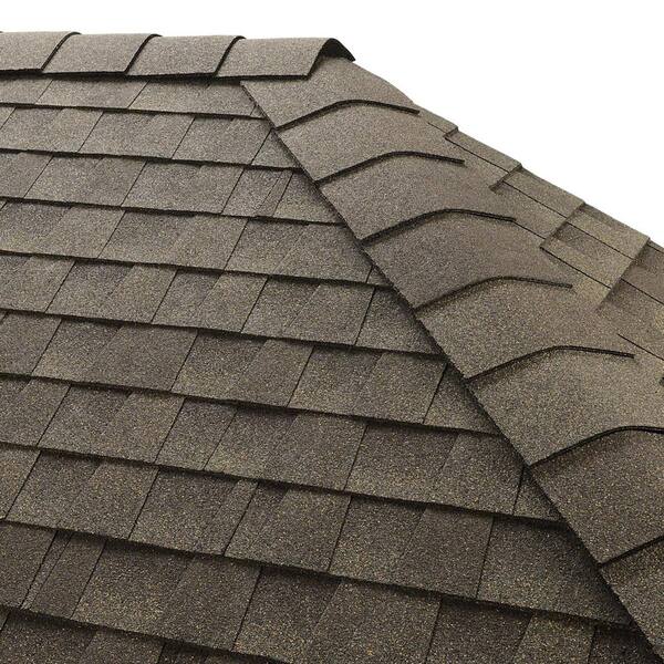 GAF Timbertex Weathered Wood Double-Layer Hip and Ridge Cap Roofing ...