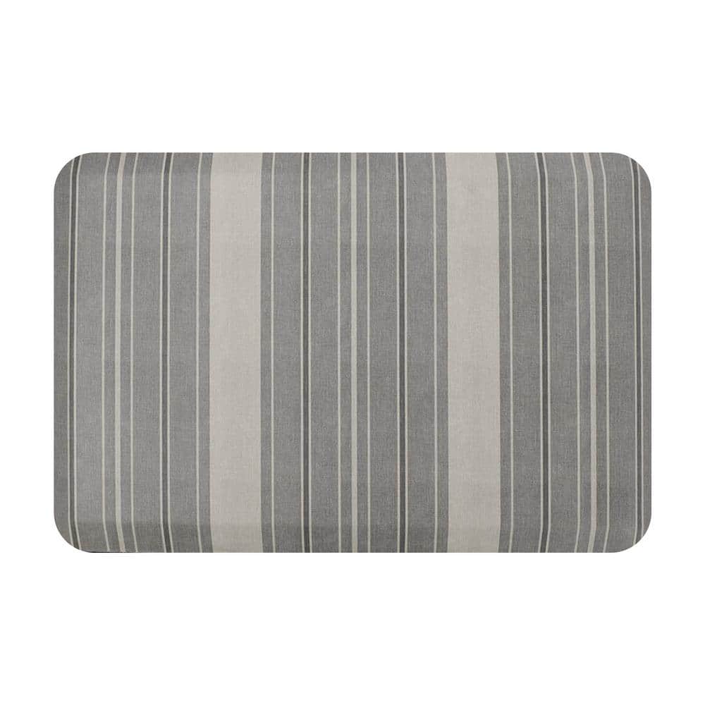 Bungalow Flooring Sole Comfort Ticking Stripes 22 in. x 32 in. Dark ...