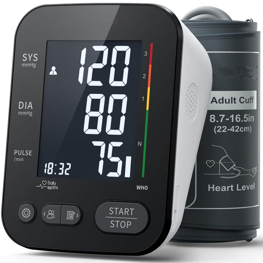 Wudkey Black Blood Pressure Monitors with Large BP Cuff and 240 ...