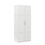 White Modern High Wardrobe with 2-Door 71 in. H x 30 in. W x 16 in. D ...