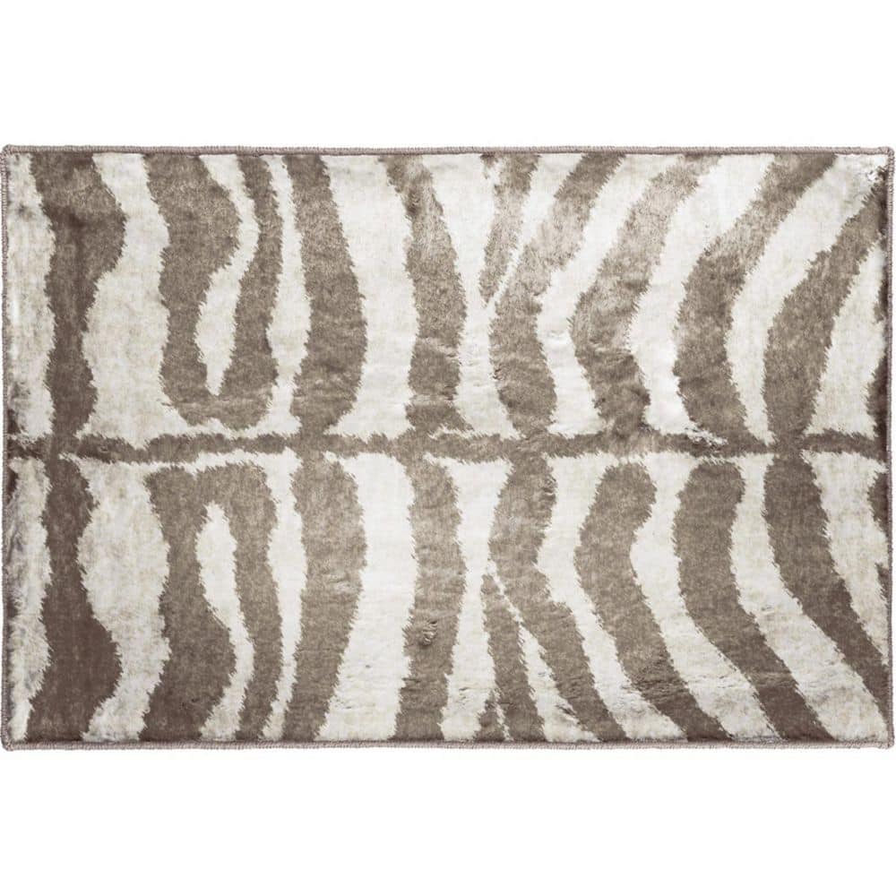 HomeRoots 2 X 3 Beige Animal Print Runner Rug 2000491649 - The Home Depot