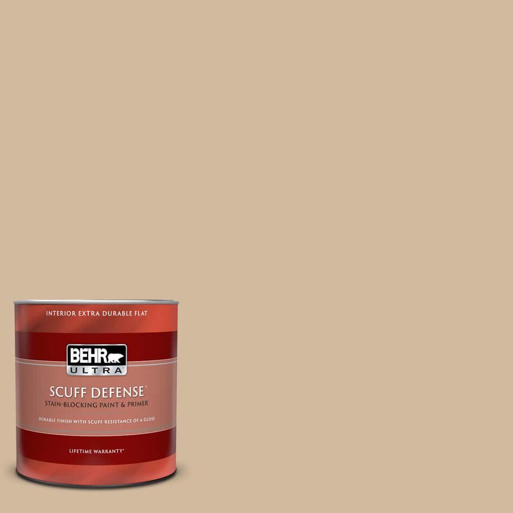 BEHR ULTRA 1 qt. #S280-3 Practical Tan Extra Durable Flat Interior ...