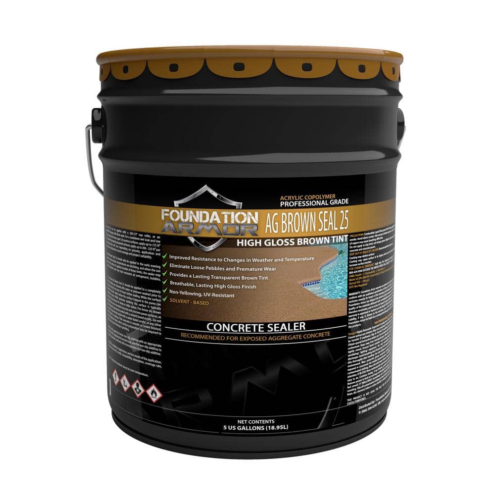 Foundation Armor 5 Gal. AG Brown Seal Solvent-Based Semi-Transparent ...