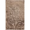Unique Loom Floral Shag Carved Brown 5' 0 x 8' 0 Area Rug 3133072 - The ...