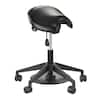 Safco Saddle Black Vinyl 26.25 in. Seat Lab Stool 3438BL - The Home Depot