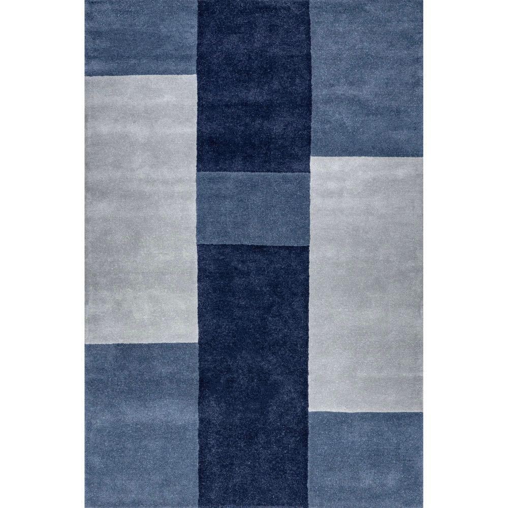 RUGS USA Colorado Wool Blue 4 ft. x 6 ft. Indoor/Outdoor Patio Rug ...