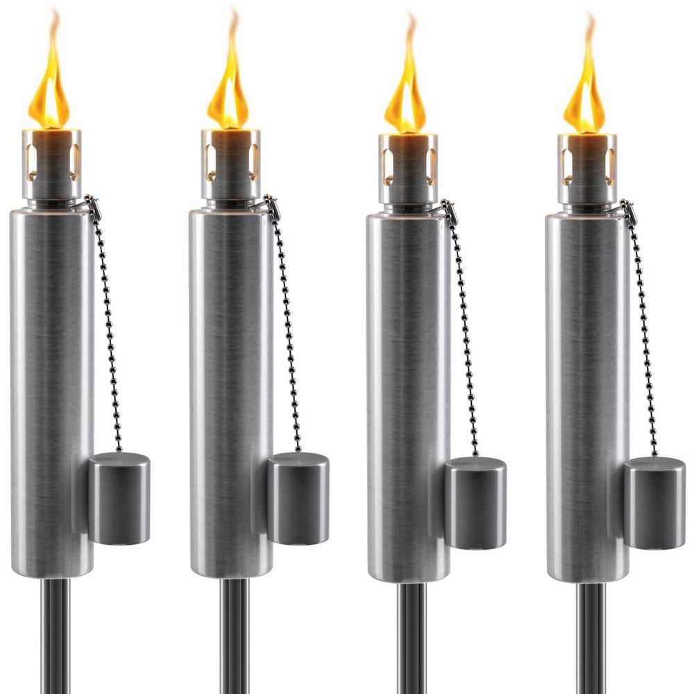 Sorbus Outdoor Torches with Wick and Snuffer Cap Set of 4 (Barrel ...