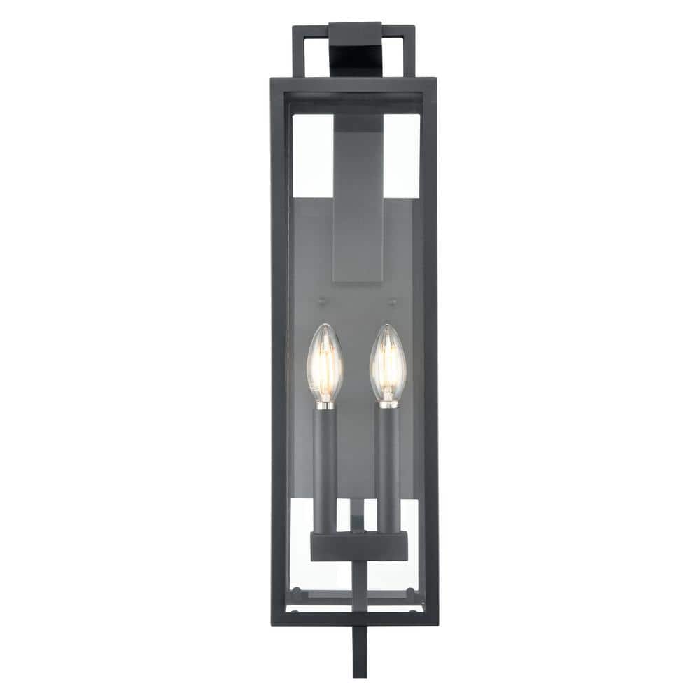 Millennium Lighting Lamont 24 in. 2-Light Textured Black Transitional ...
