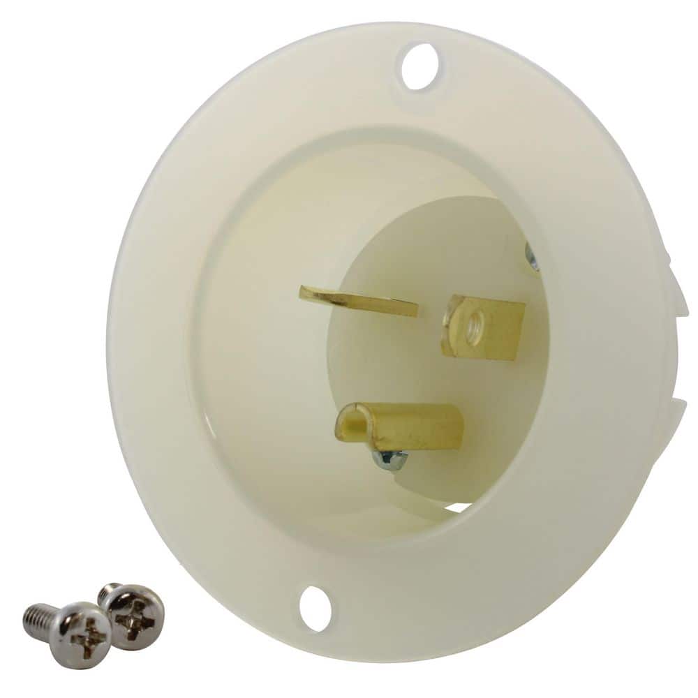 AC WORKS 20 Amp 250 Volt NEMA 6-20P Flanged Power Input Inlet ASIN620P ...