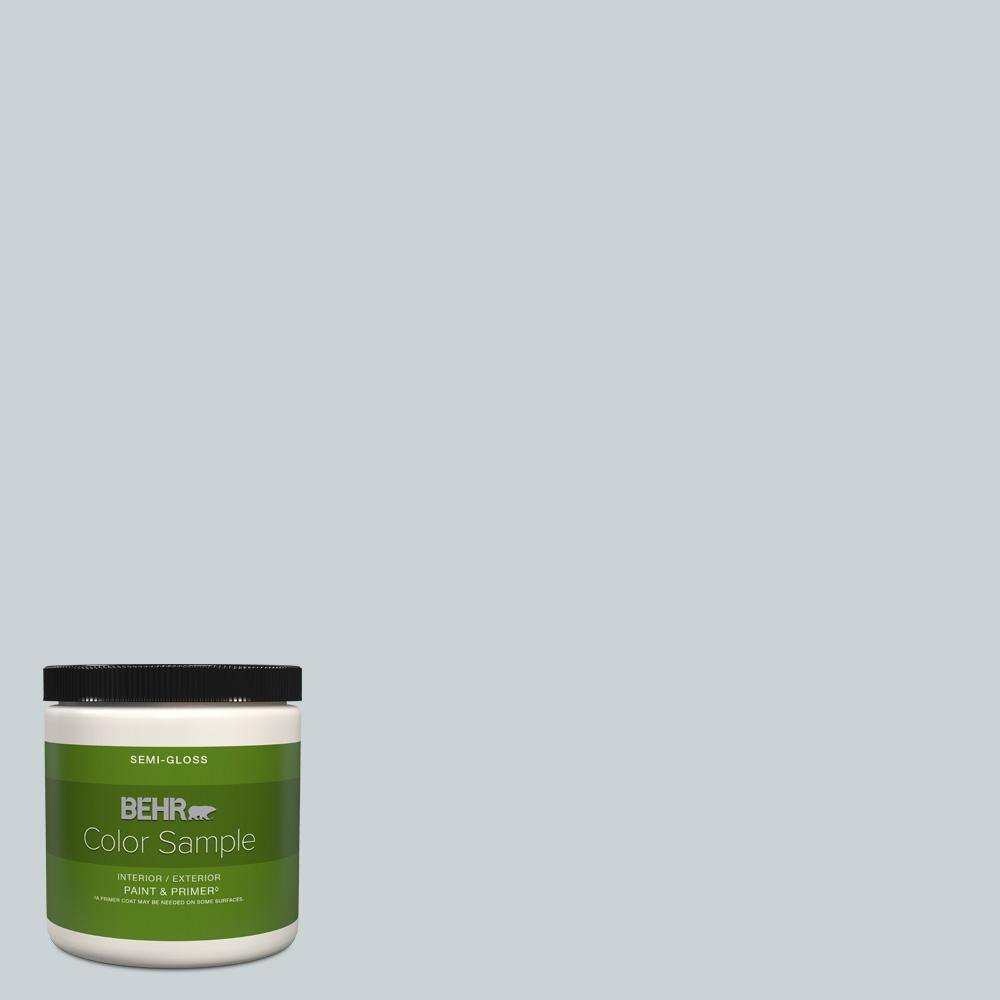 BEHR PREMIUM PLUS 8 oz. #N490-1 Absolute Zero Semi-Gloss Interior ...