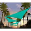 AMGO 8 ft. x 8 ft. x 8 ft. Turquoise Triangle Sail Triangle-8-Turquoise ...