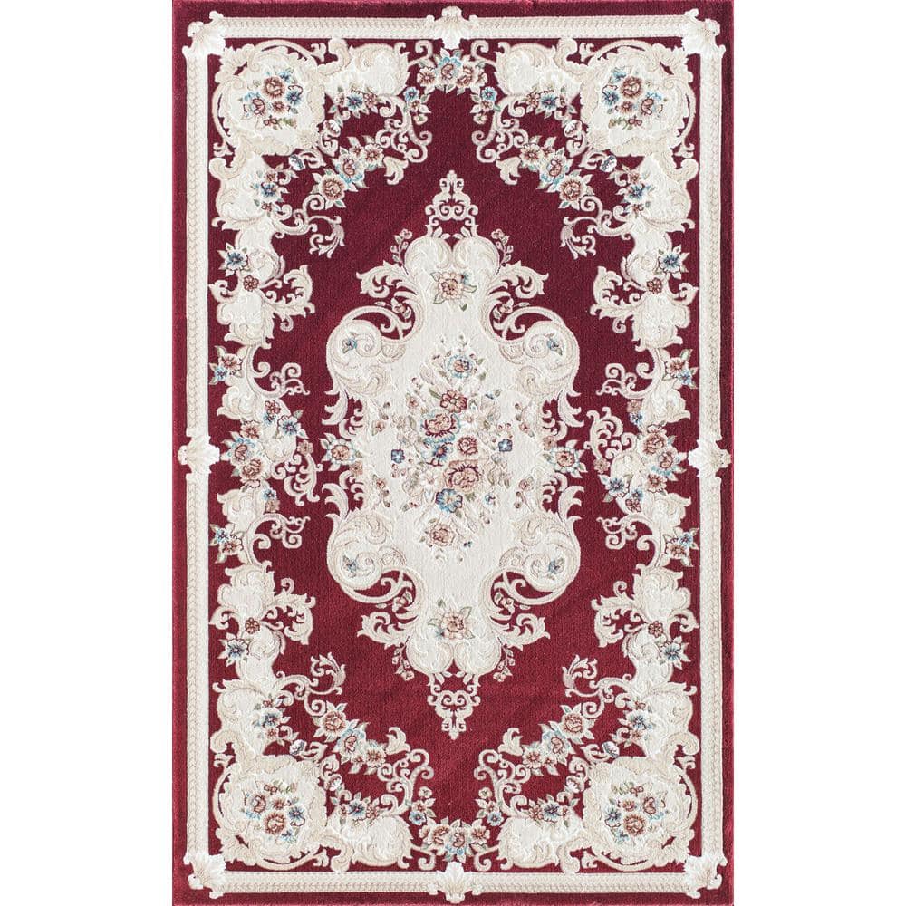 Rugs America Century Classic Burgandy 2'0"x4'0" Vintage Red Area Rug ...