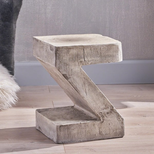 Coporesell Light Gray Concrete Outdoor Side Table CLCCPT01LGR - The ...