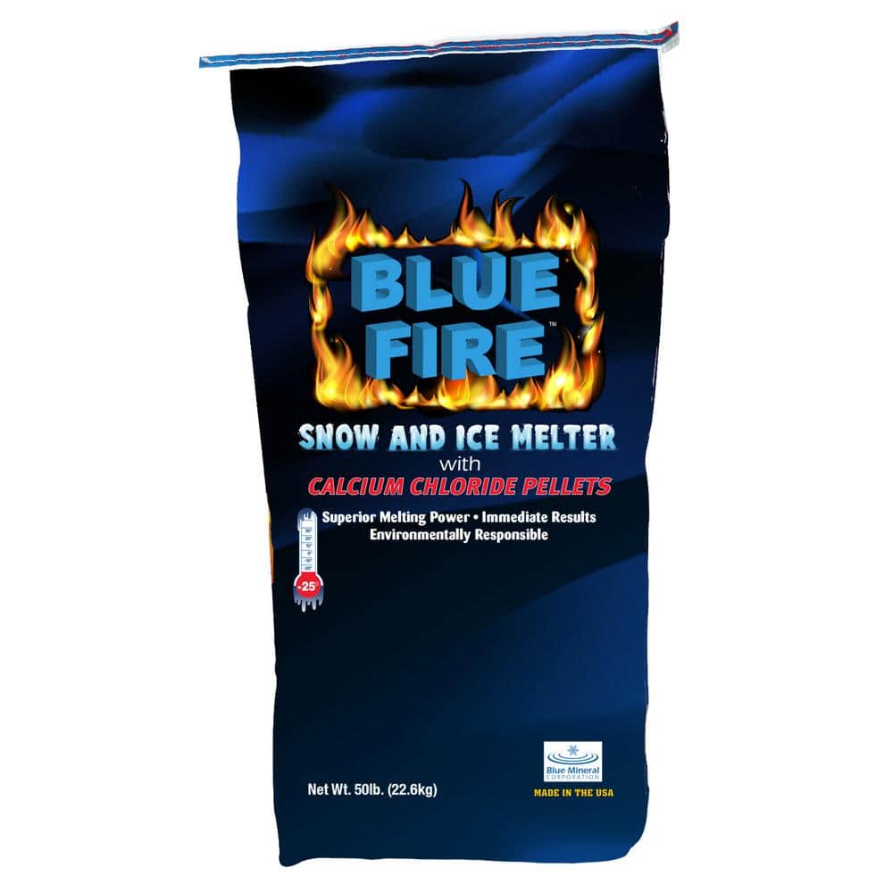 50lb Ice Melt Calcium Blue Blend Bag BH50 - The Home Depot