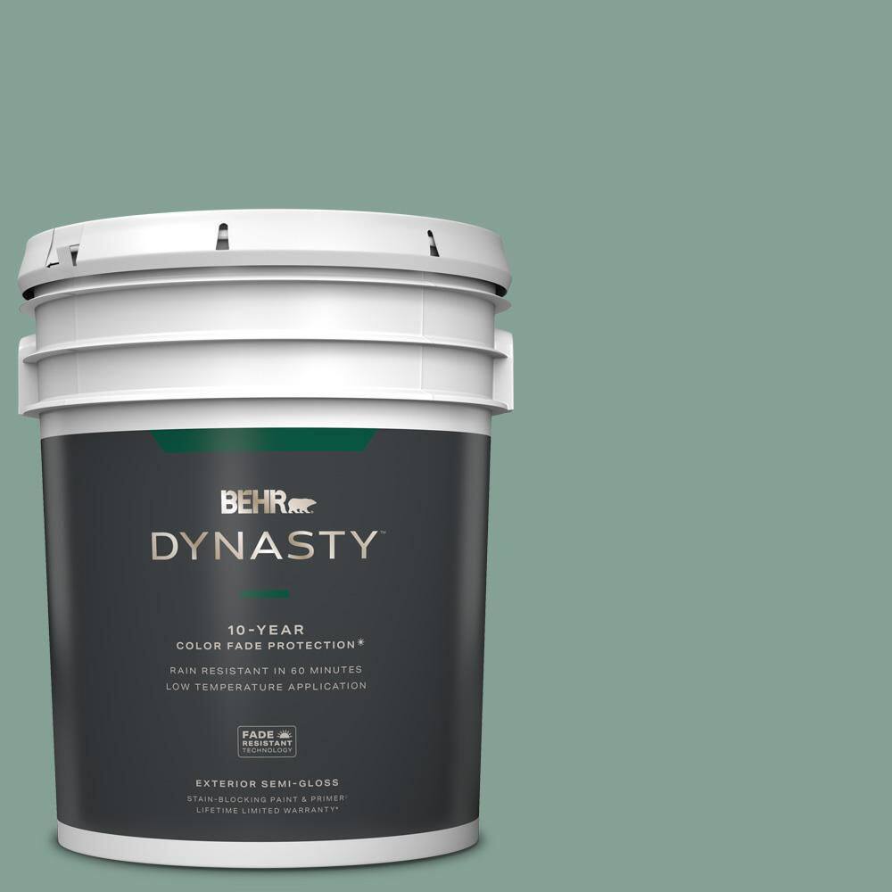 BEHR DYNASTY 5 gal. #S420-4 Australian Jade Semi-Gloss Enamel Exterior ...