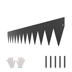 120 in. x 8 in. x 0.1 in. Silver Corrugated Garden Edging, Metal ...