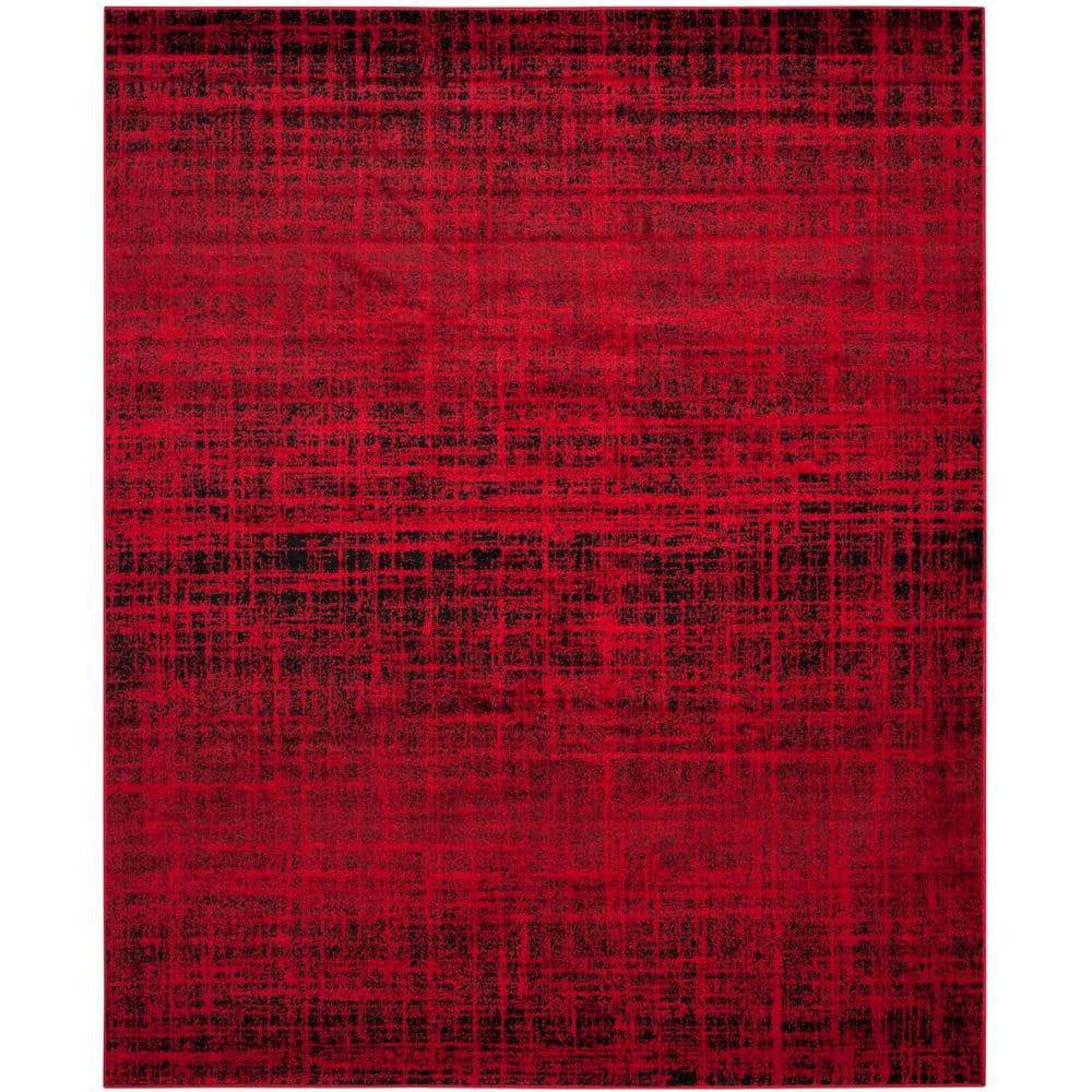 SAFAVIEH Adirondack Red/Black 9 ft. x 12 ft. Solid Area Rug ADR116F-9 ...