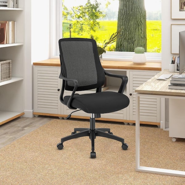 HONEY JOY Breathable Mesh Height-adjustable Ergonomic Office Swivel ...