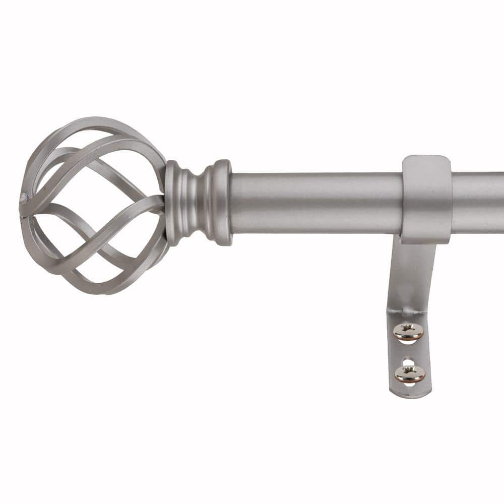 Decopolitan Cage 36 in. - 72 in. Adjustable Curtain Rod 1 in. in ...