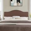HOMESTOCK Espresso Headboards for Full Size Bed, Upholstered Nail Head ...