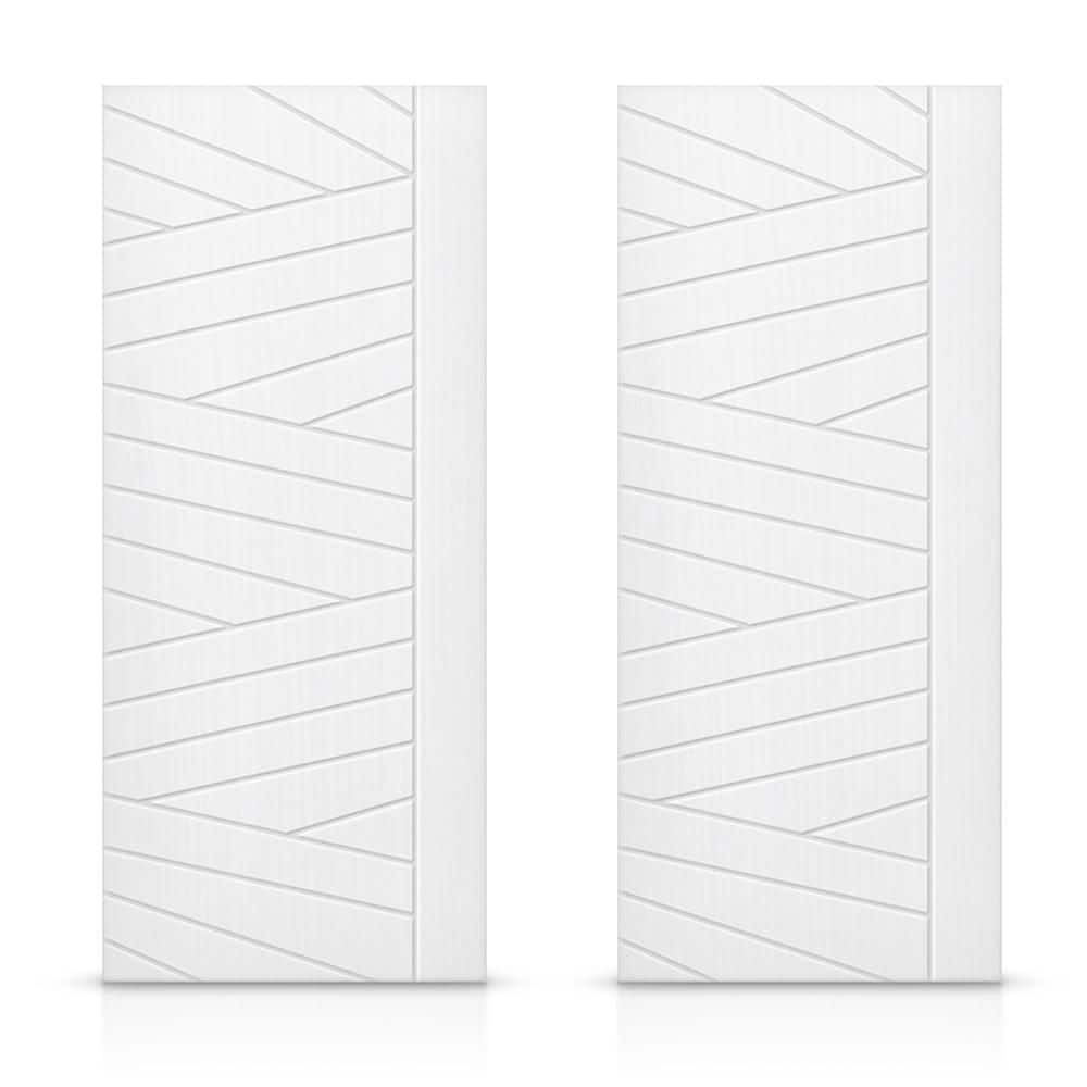 CALHOME 60 in. x 96 in. Hollow Core White Painted Composite MDF ...