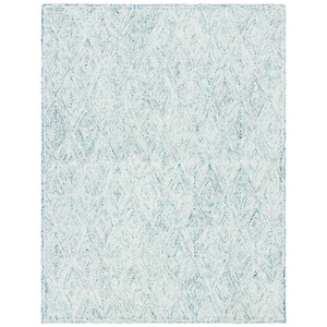 SAFAVIEH Capri Ivory/Blue 6 ft. x 9 ft. Geometric Diamond Area Rug ...