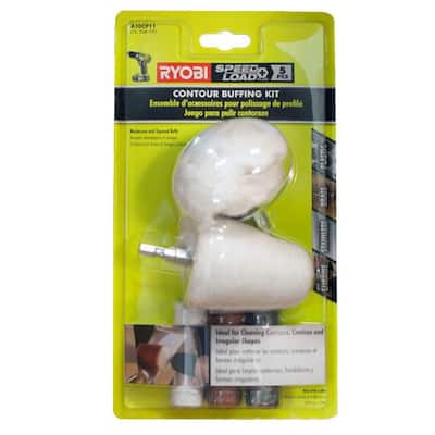 RYOBI 8 in. to 10 in. Microfiber and Synthetic Fleece Buffing Bonnet ...