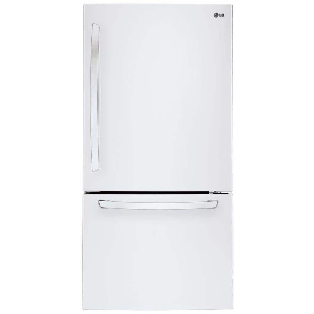 LG 24 cu. ft. Bottom Freezer Refrigerator in Smooth White LDC24370SW ...