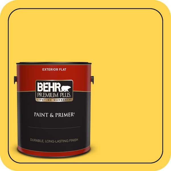 BEHR PREMIUM PLUS 1 gal. #370B-6 Vibrant Flat Exterior Paint & Primer ...